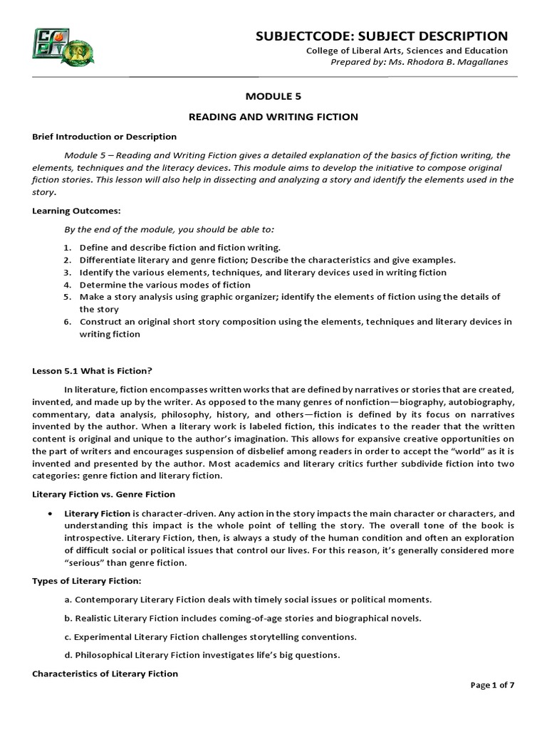 er03twais_ELT-202-Module-5 | PDF | Narration | Plot (Narrative)