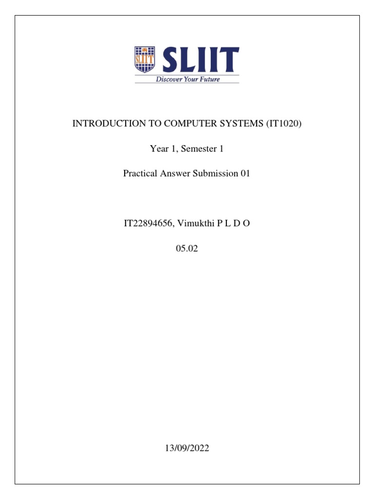 Introduction To Computer Systems | PDF Introduction To Computer Systems | PDF