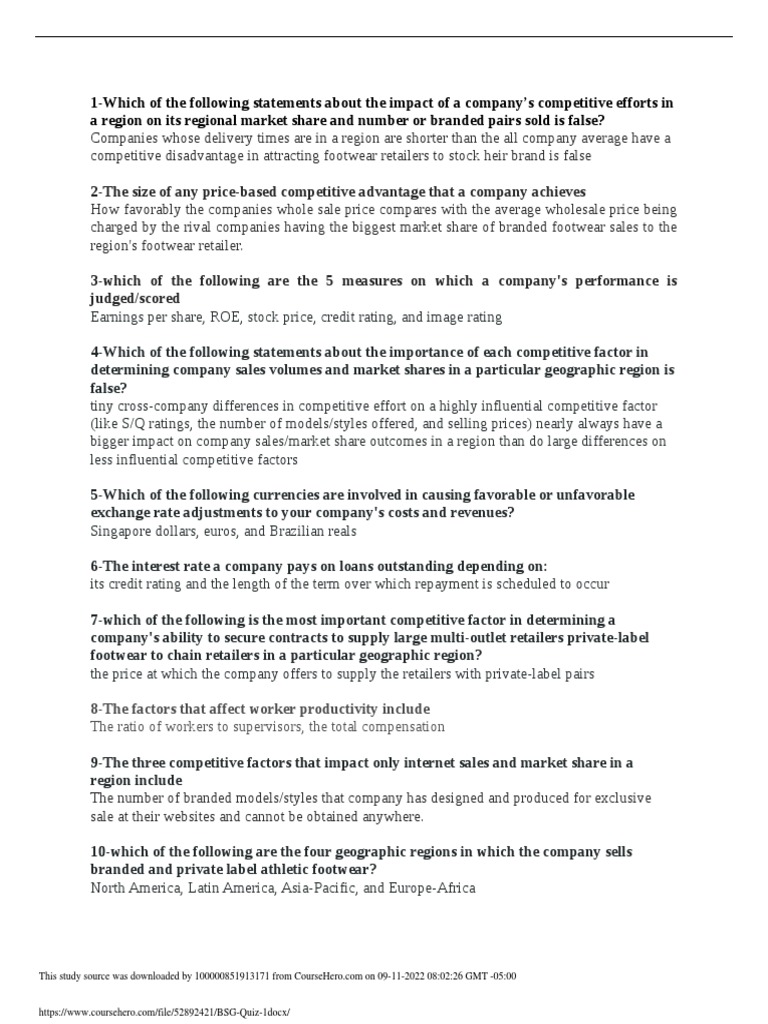 Translate-BSG Quiz 1 | PDF | Prices | Retail