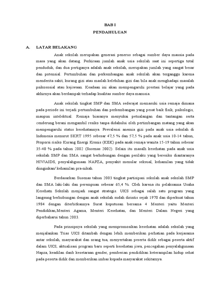 Ruk Dan RPK Program Uks 2022 | PDF