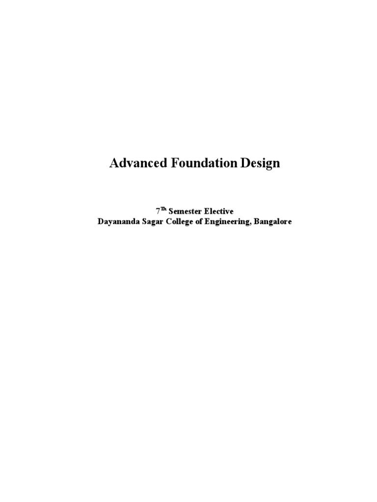 Advanced Foundation Design-Notes - CBR | PDF | Foundation (Engineering ...