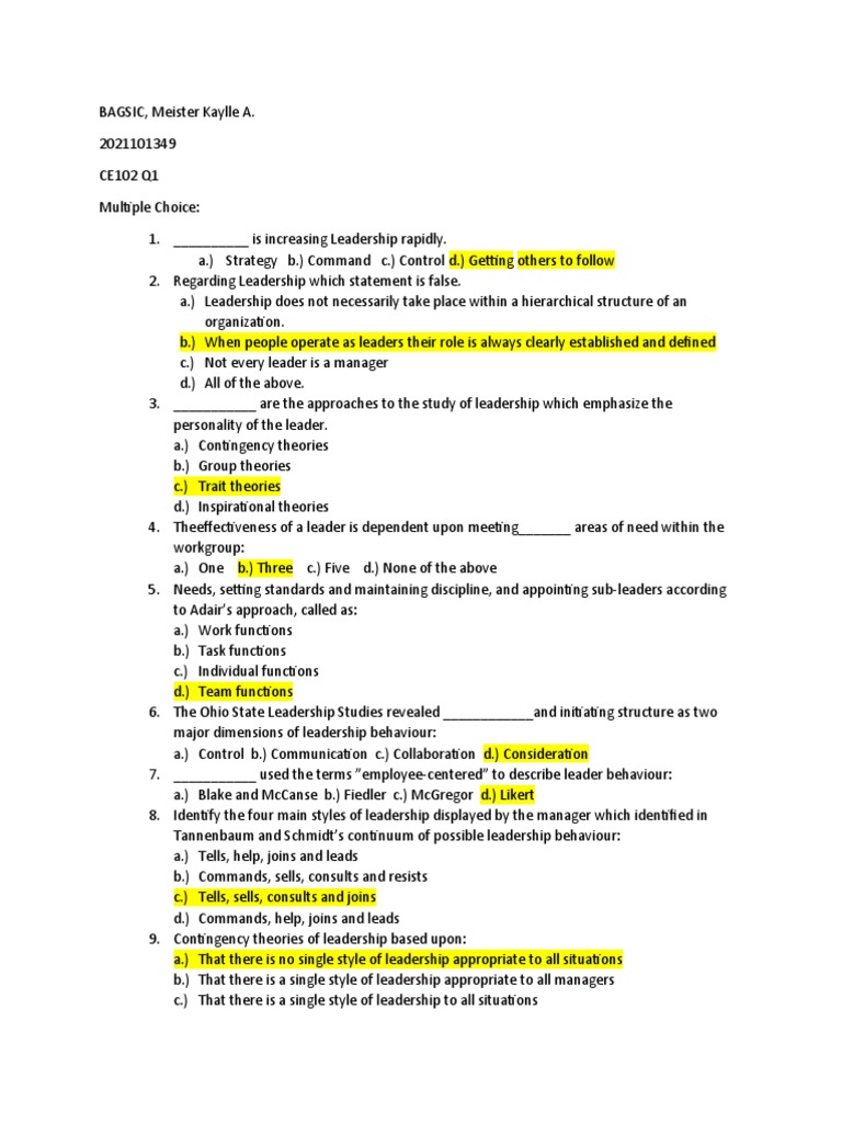 Ce102 Q1 | PDF | Career & Growth | Business