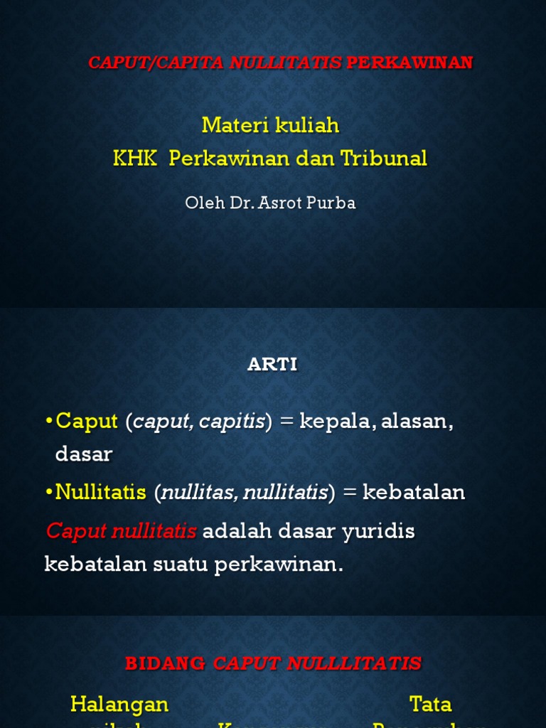 Caput Nullitatis | PDF