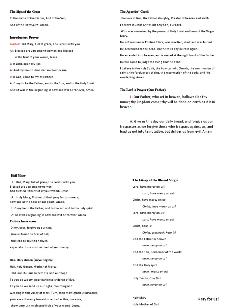 Rosary Guide | PDF | Mary, Mother Of Jesus | Theology