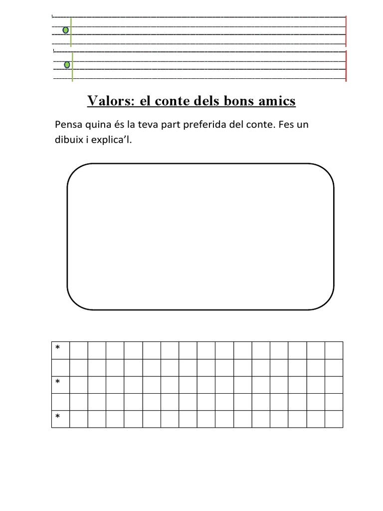 Fitxa Sobre El Conte Els Bons Amics | PDF