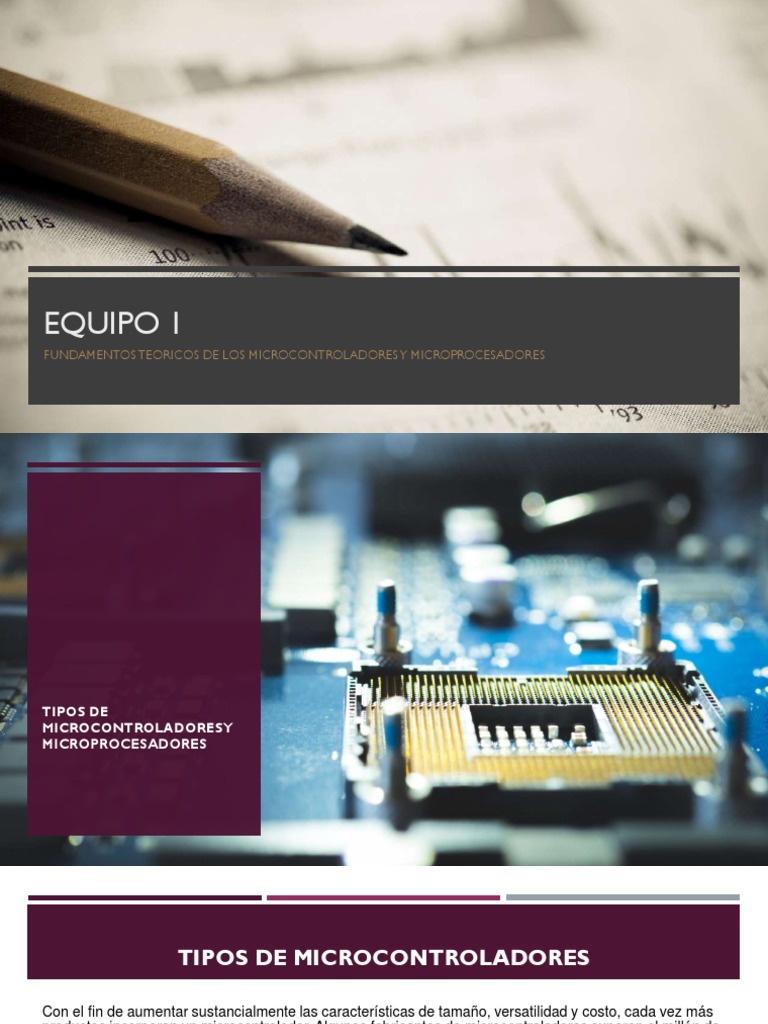 Clase - Tema 1 - Tipos de Microprocesadores y Microcontroladores | PDF | Microprocesador ...