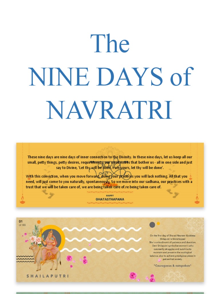 Nine Days of Navratri: Devi Forms Explained | PDF | Devi | Gender And ...