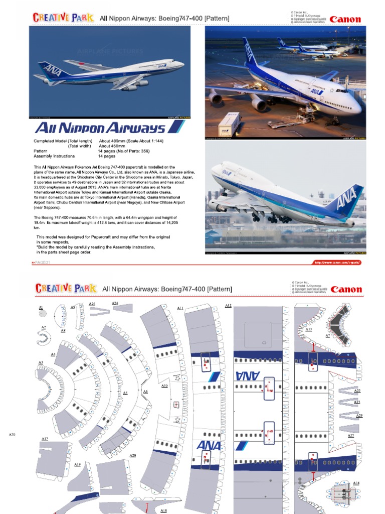 ANA B747-481 JA8961 Papercraft | PDF