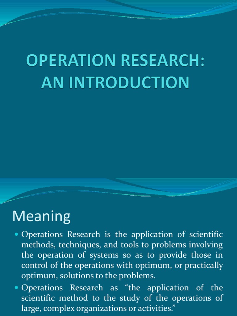Introduction To Or Pdf Mathematical Optimization Linear Programming