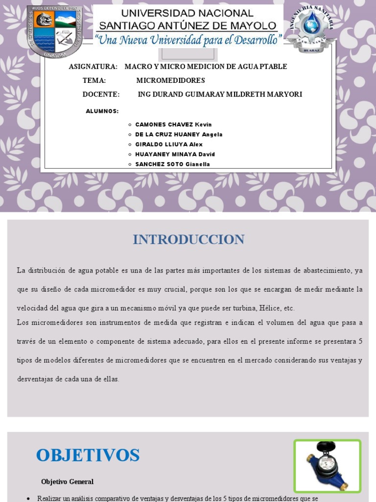 EXPO Macro Y Micro | PDF | Agua | Medición