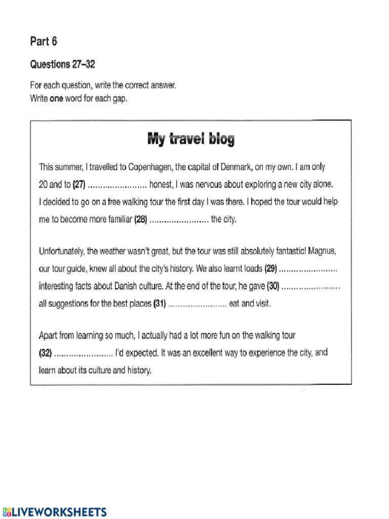 B1 READING PART 6 - EX.2 | PDF