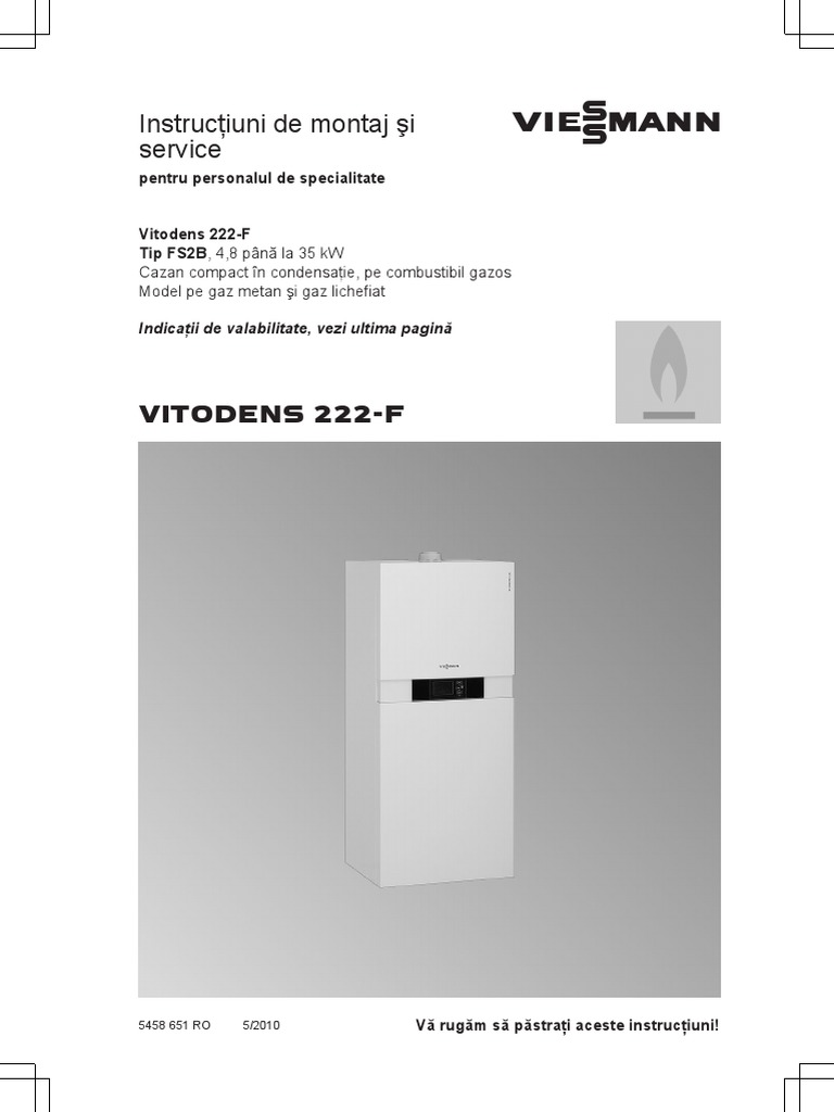 Centrala-termica-condensatie-Viessmann-Vitodens 222-F FS2B-Montaj ...
