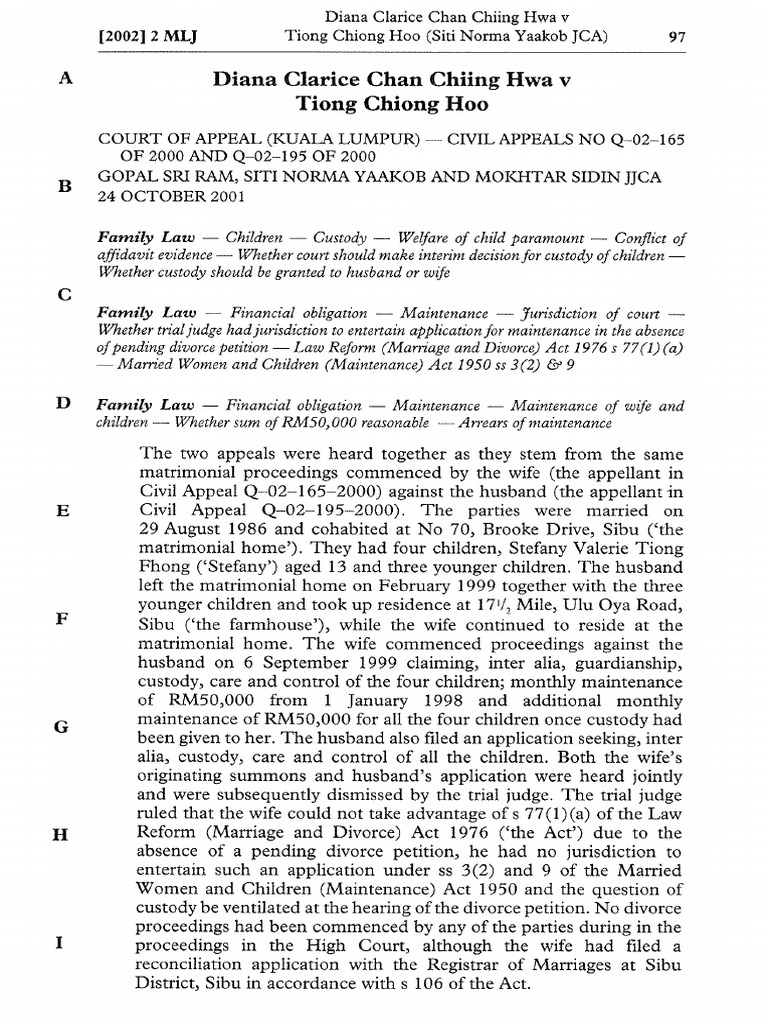 DIANA CLARICE CHAN CHIING HWA V TIONG CHIONG HOO | PDF