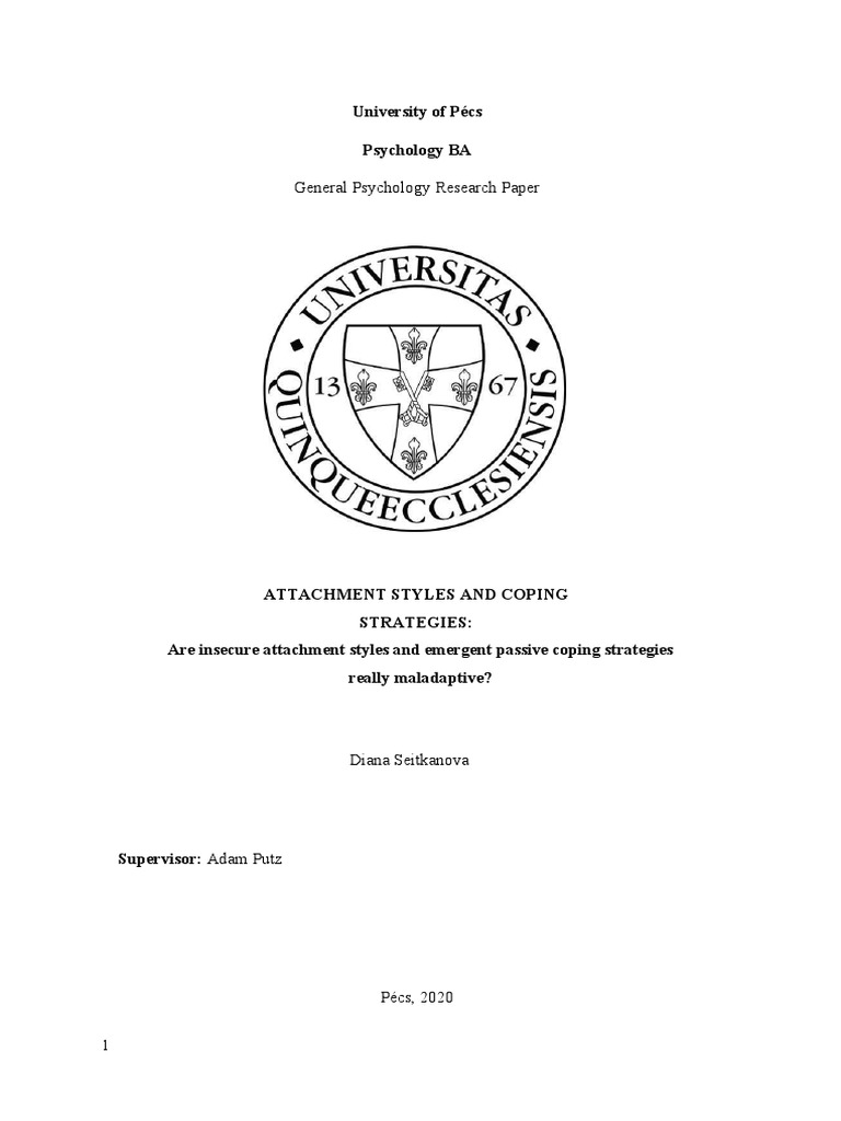 General Psychology Research Paper | PDF | Attachment Theory ...