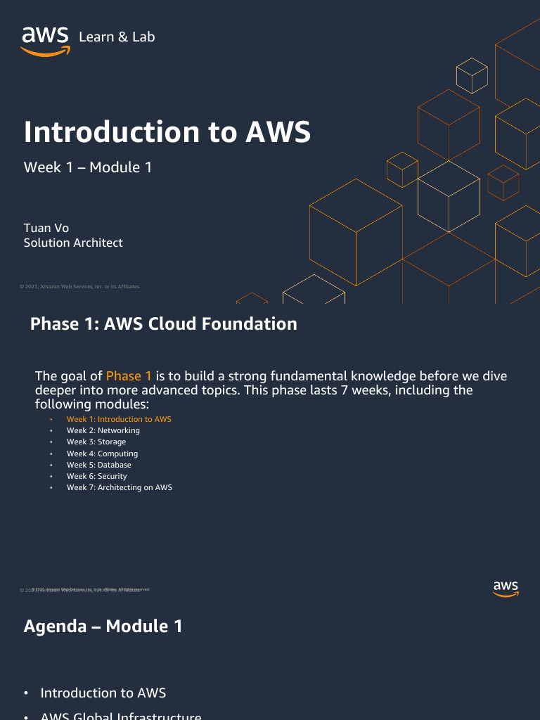 Cloud AWS - Introduction To AWS | Download Free PDF | Amazon Web ...