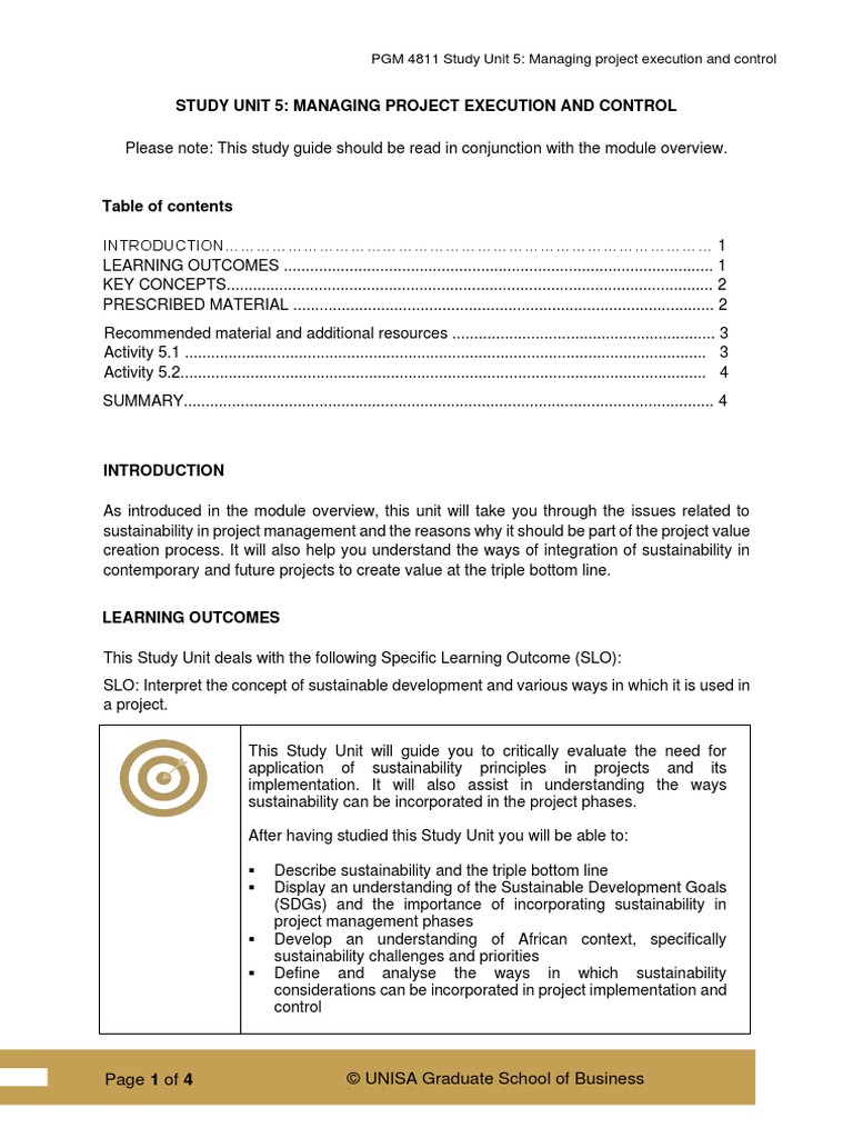 PGM 4811 - Study Unit 5-2021 - Reviewed | PDF | Sustainability ...