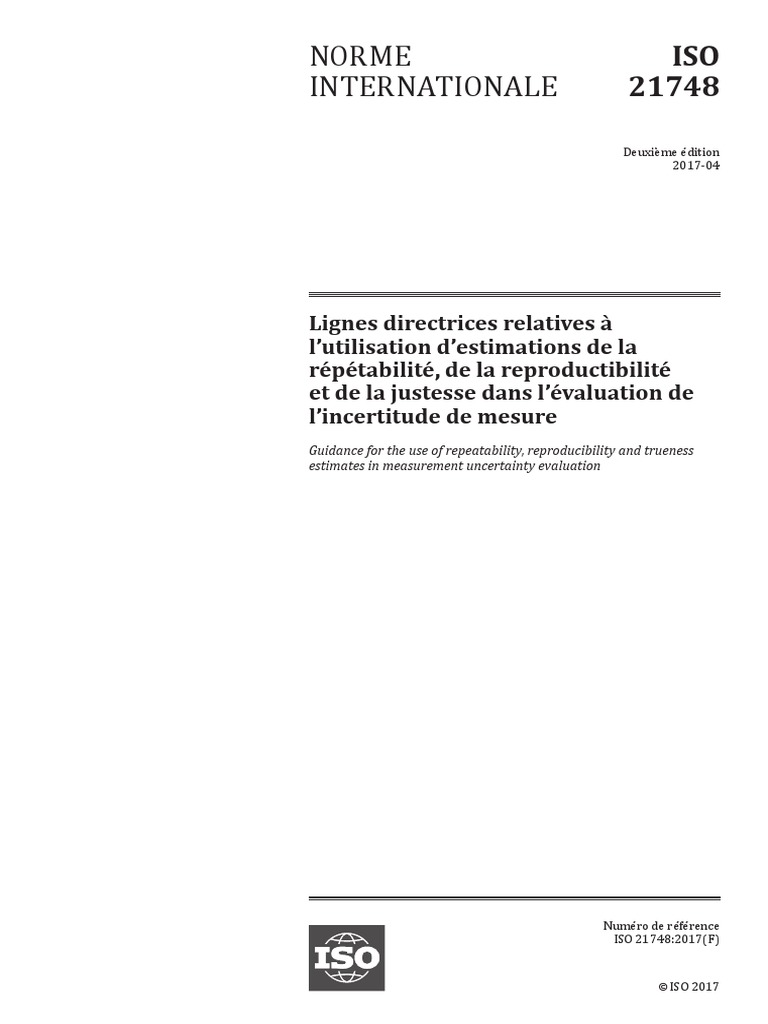 ISO 21748 Version 2017 | PDF