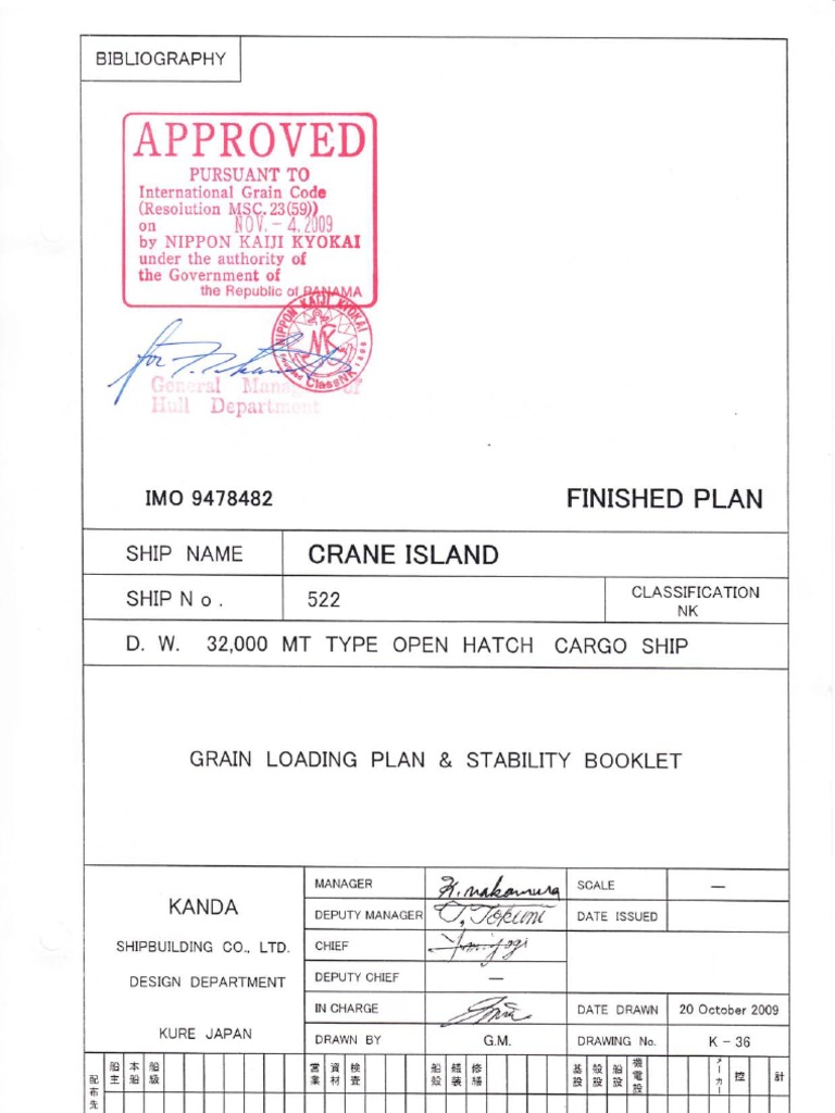 Grain Loading Plan & Stability Booklet | PDF | Physical Quantities ...