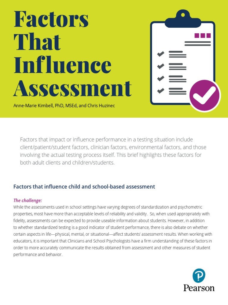 Factors That Influence Assessment | PDF