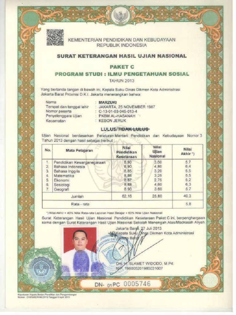 Ijazah Paket C | PDF