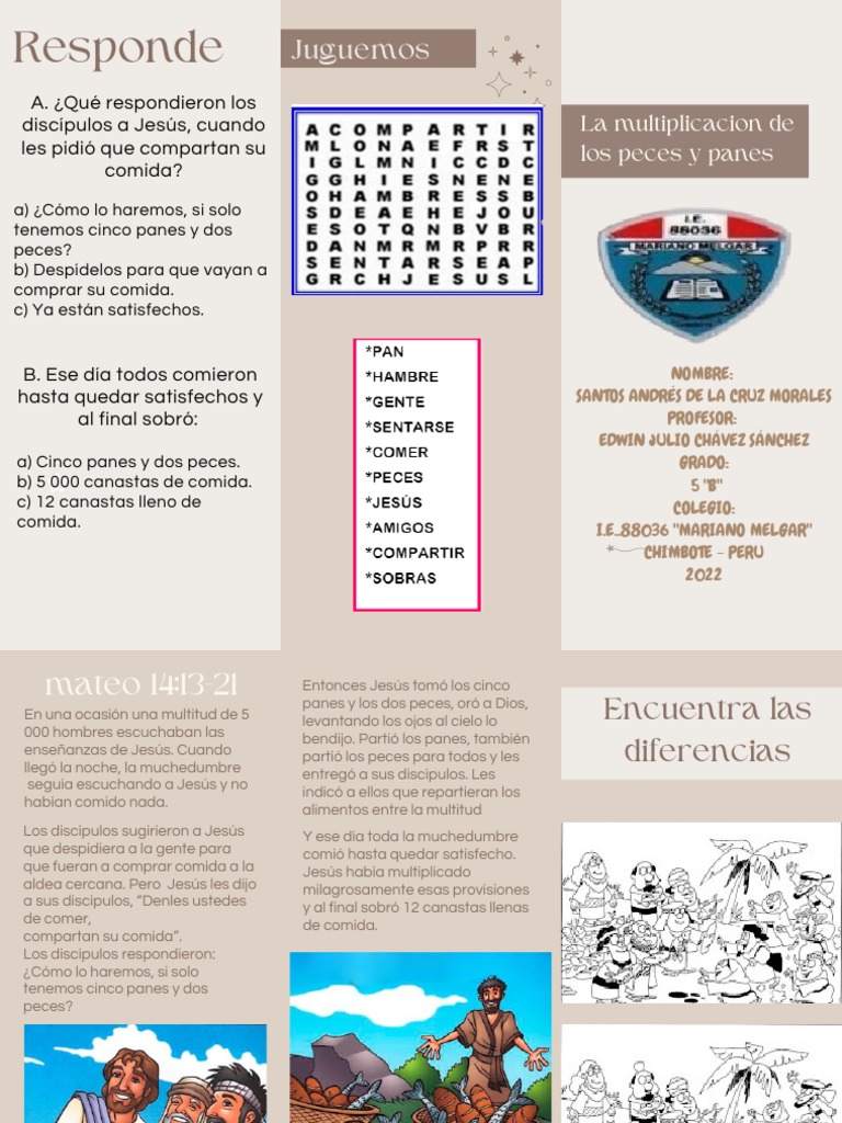 Triptico Religion 1 | PDF