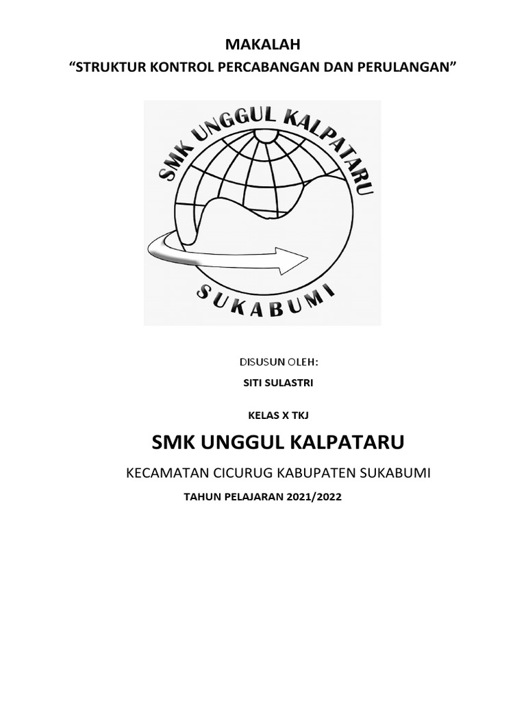 MAKALAH Struktur Kontrol Percabangan Dan Pengulangan Astri | PDF