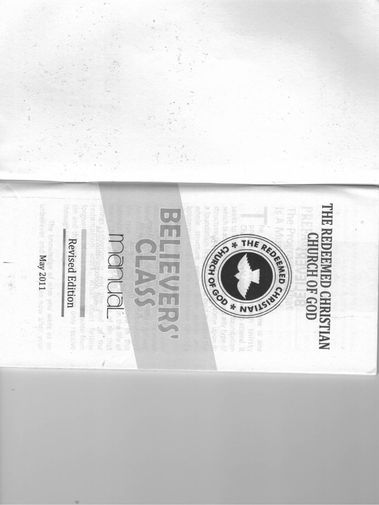 RCCG - Believers Class Manual | PDF