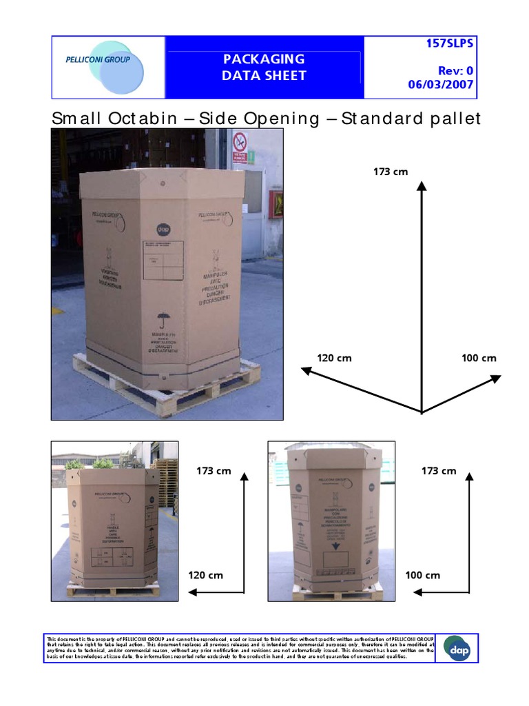 Plan de Palettisation - Octabin Capsules - Pelliconi | Download Free ...