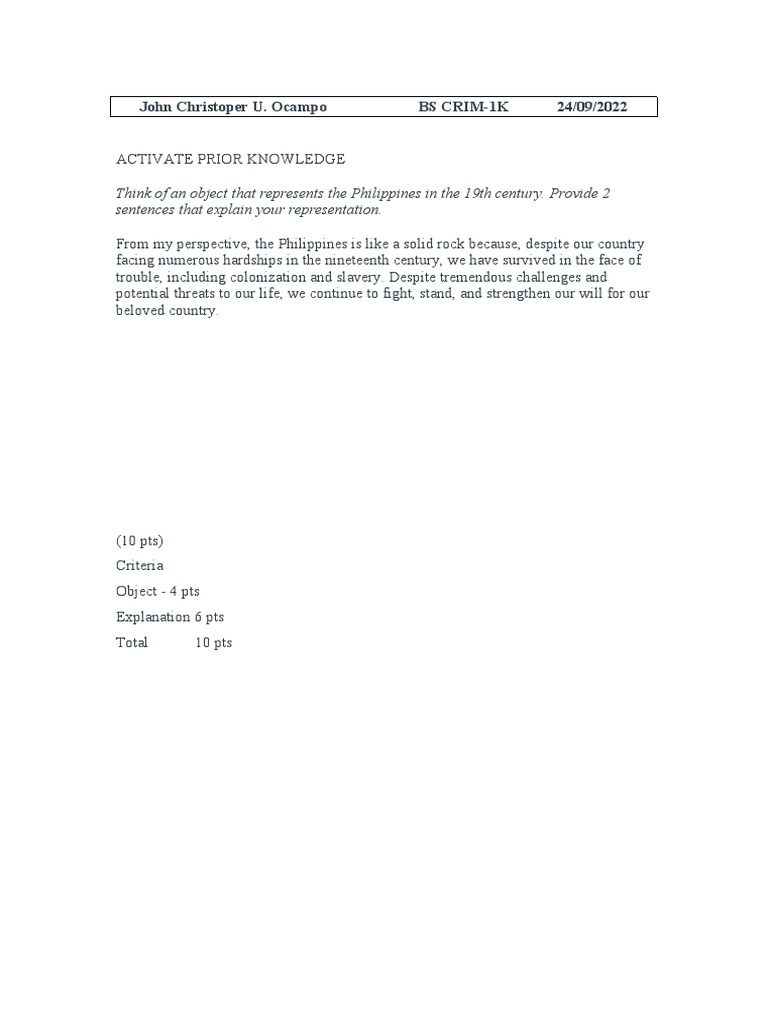 Activate Prior Knowledge | PDF