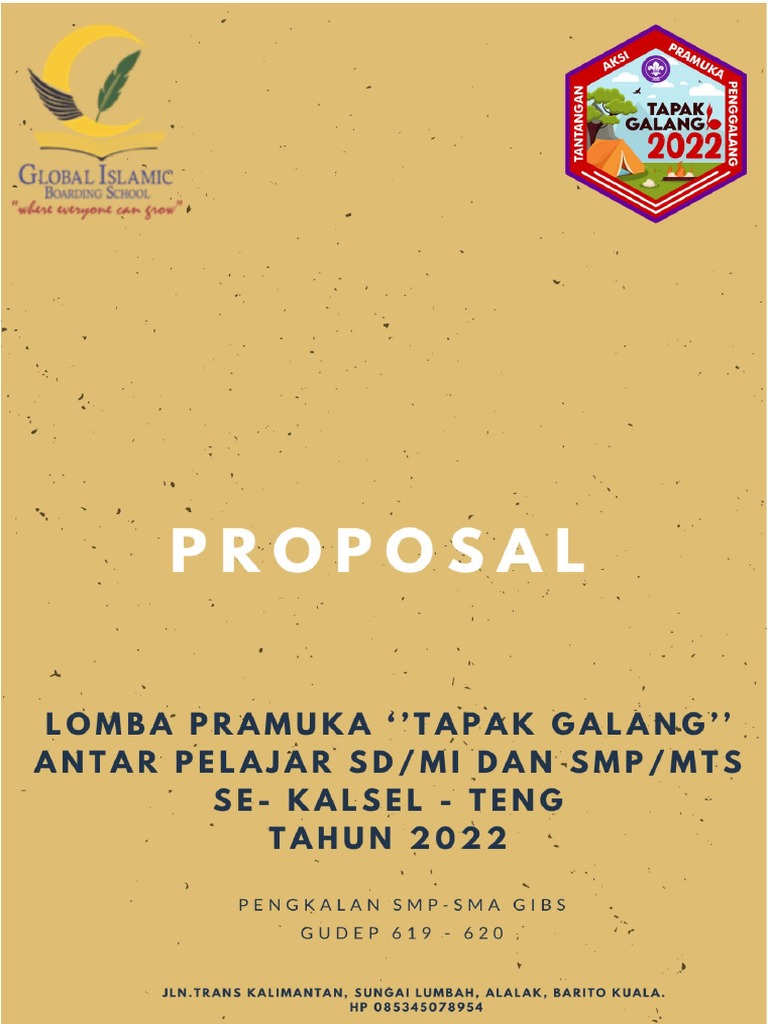 Proposal Lomba Pramuka Tapak Galang 2022 | PDF