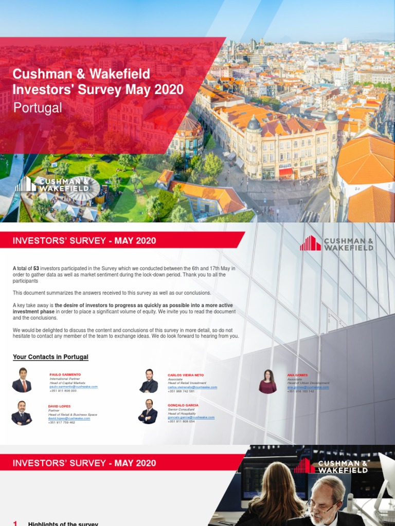 2020 Cushman Wakefield Investors Survey Portugal Pdf