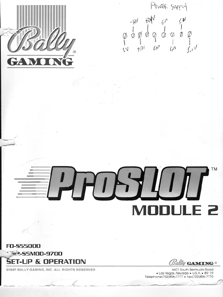 Pro Slot 5500 Setup and Operation | PDF