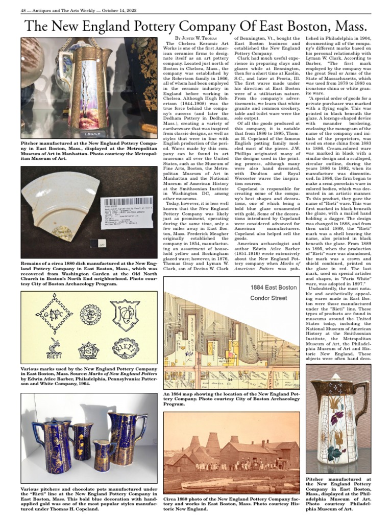 New England Pottery Company History | PDF | Pottery | Ceramic Art
