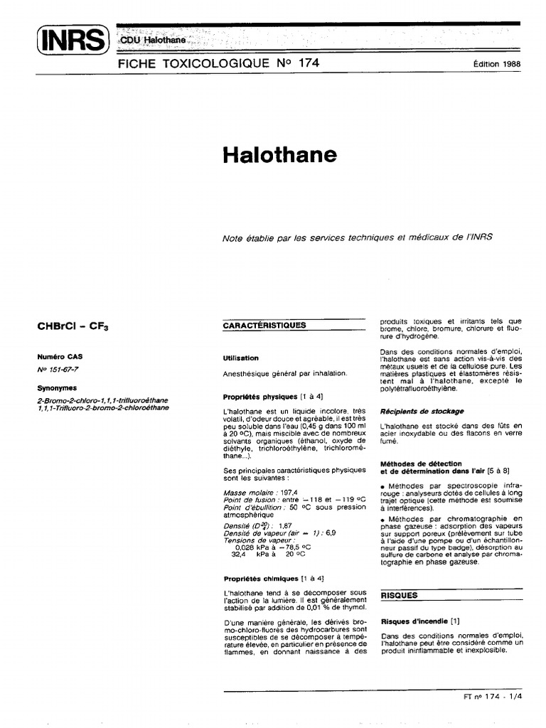 Halothane | PDF