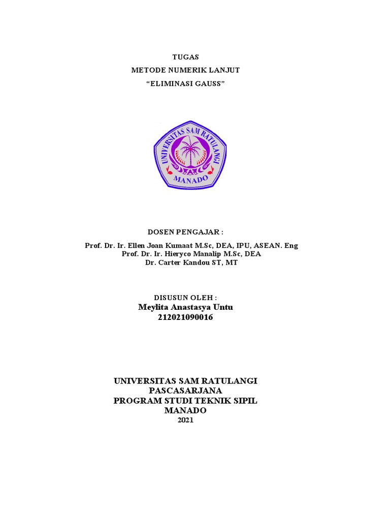 Metode Eliminasi Gauss dengan Python | PDF