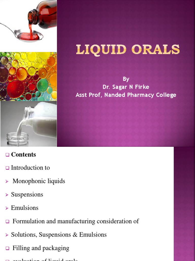 Liquid Orals | PDF