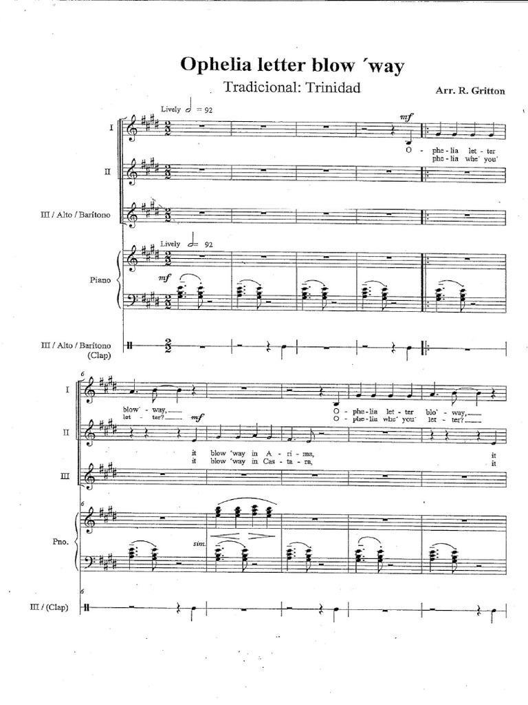 Ophelia Letter Blow Way | PDF