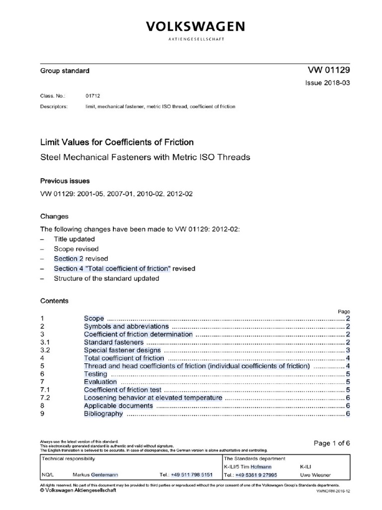 VW01129 2018 | PDF