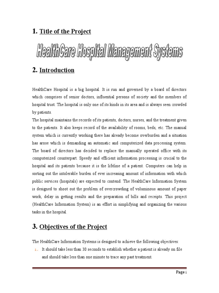 Healthcare Information Systems | PDF
