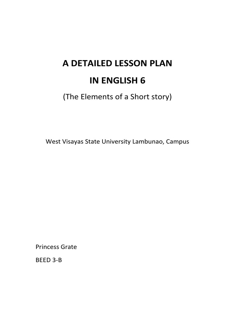 Lesson Plan. Grate | PDF | Lesson Plan | Plot (Narrative)