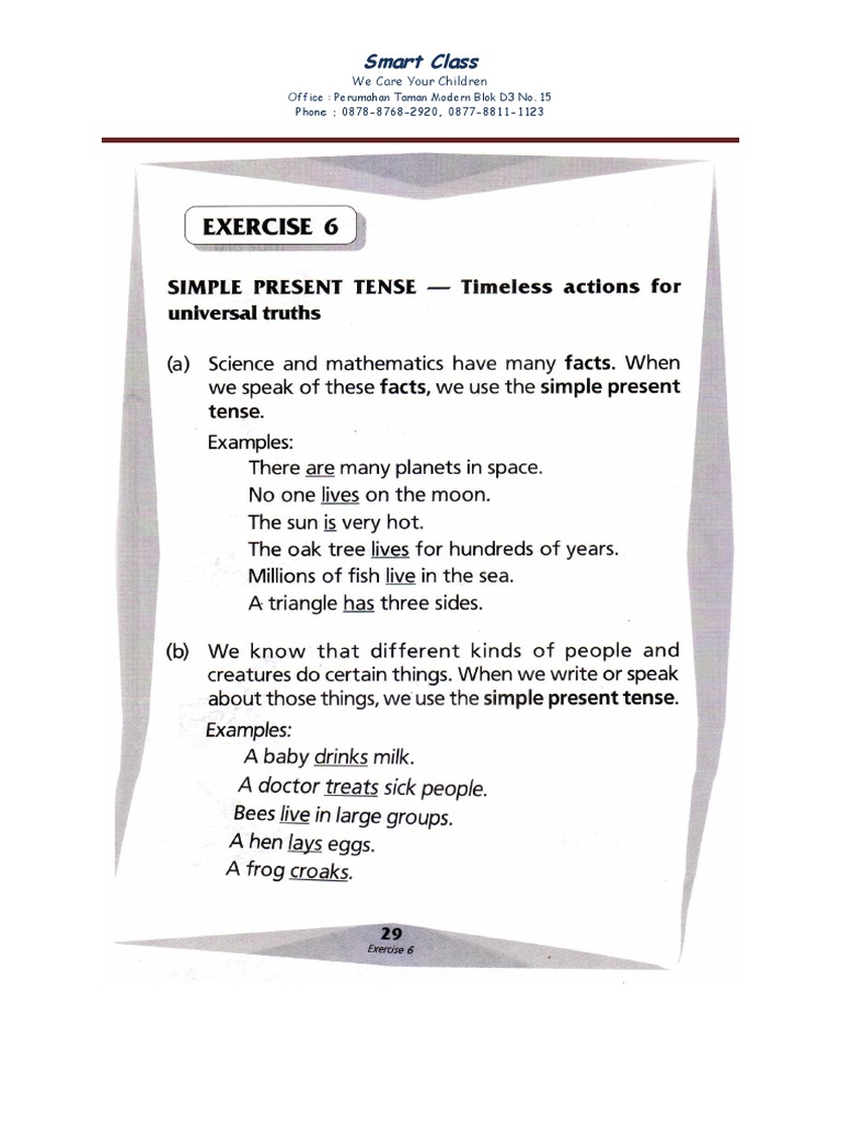 6 - Simple Present Tense Timeless Action | PDF | Career & Growth