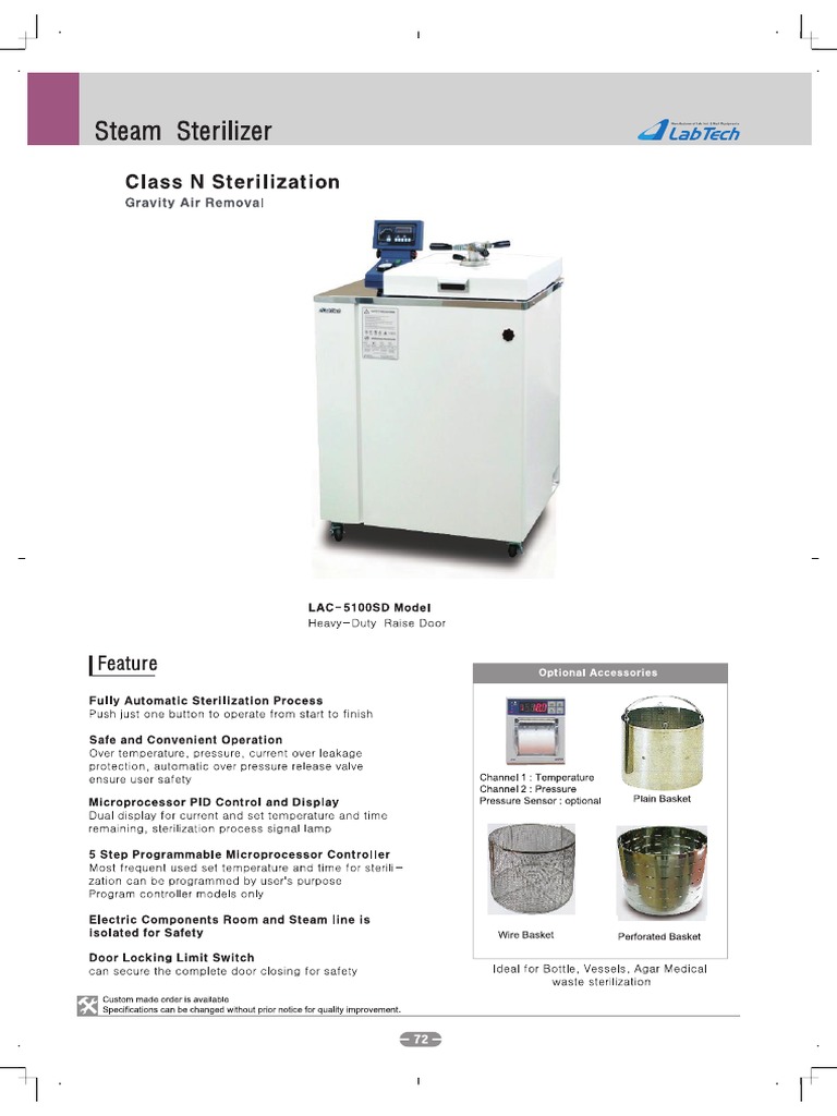 Autoclave LAC 5100SD PDF | PDF