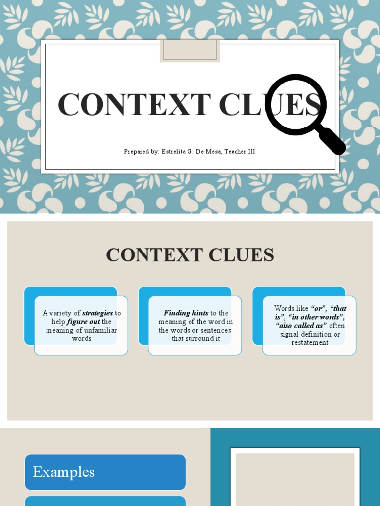 Context Clues | PDF