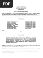 Barangay REsolution | PDF