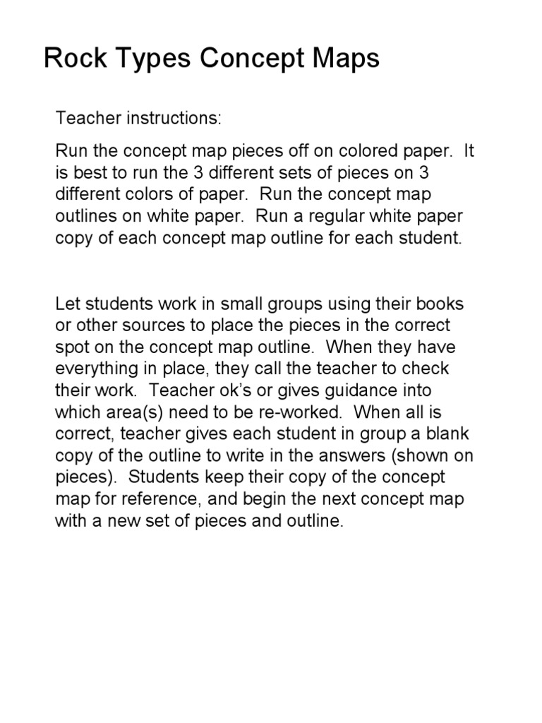 Rock Concept Map | PDF | Science & Mathematics