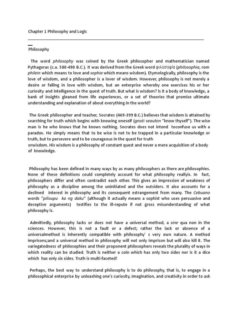 Logic Chapter 1 | PDF | Argument | Logic