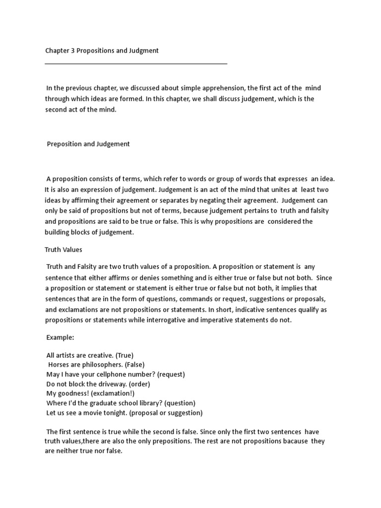 Logic Chapter 3 | PDF