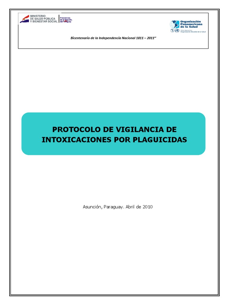 Protocolo Vigilancia Plaguicidas Abril..DGVS | PDF | Agricultura | Pesticida