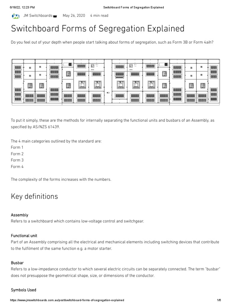 Switchboard Forms of Segregation Explained | Download Free PDF ...