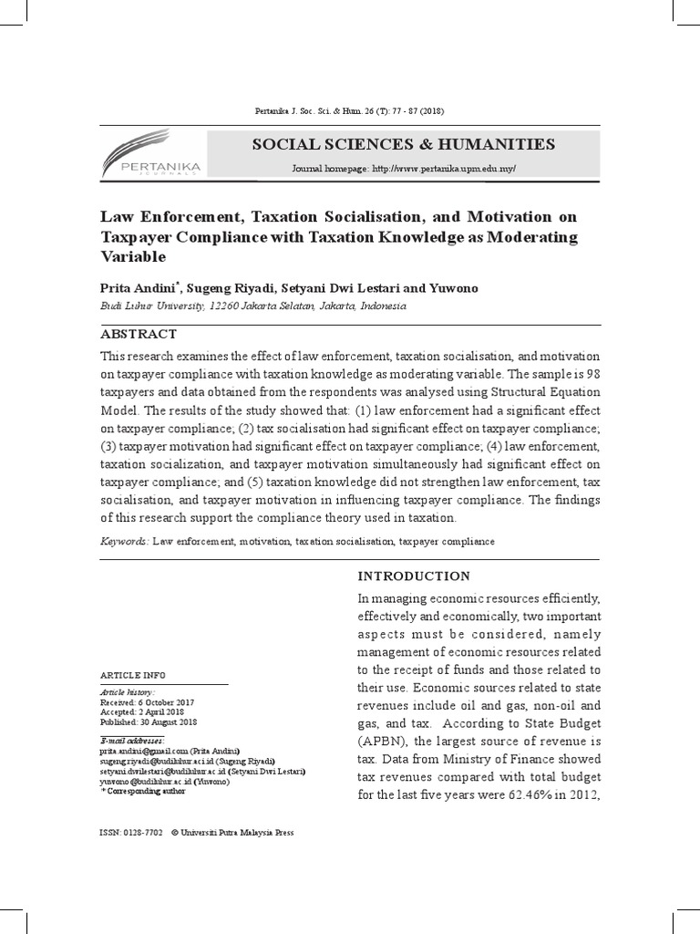 08 JSSH (S) - 0752-2018 | PDF | Taxes | Taxpayer